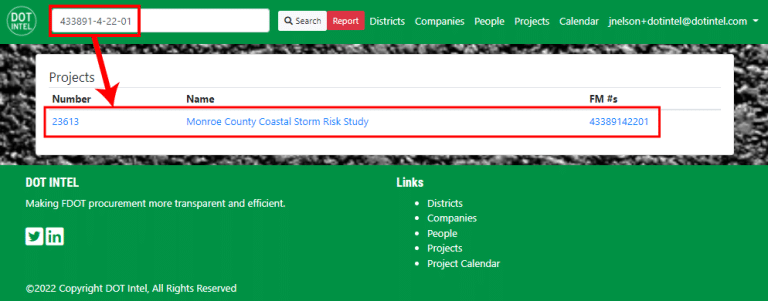 How to find FDOT Projects & Consultants